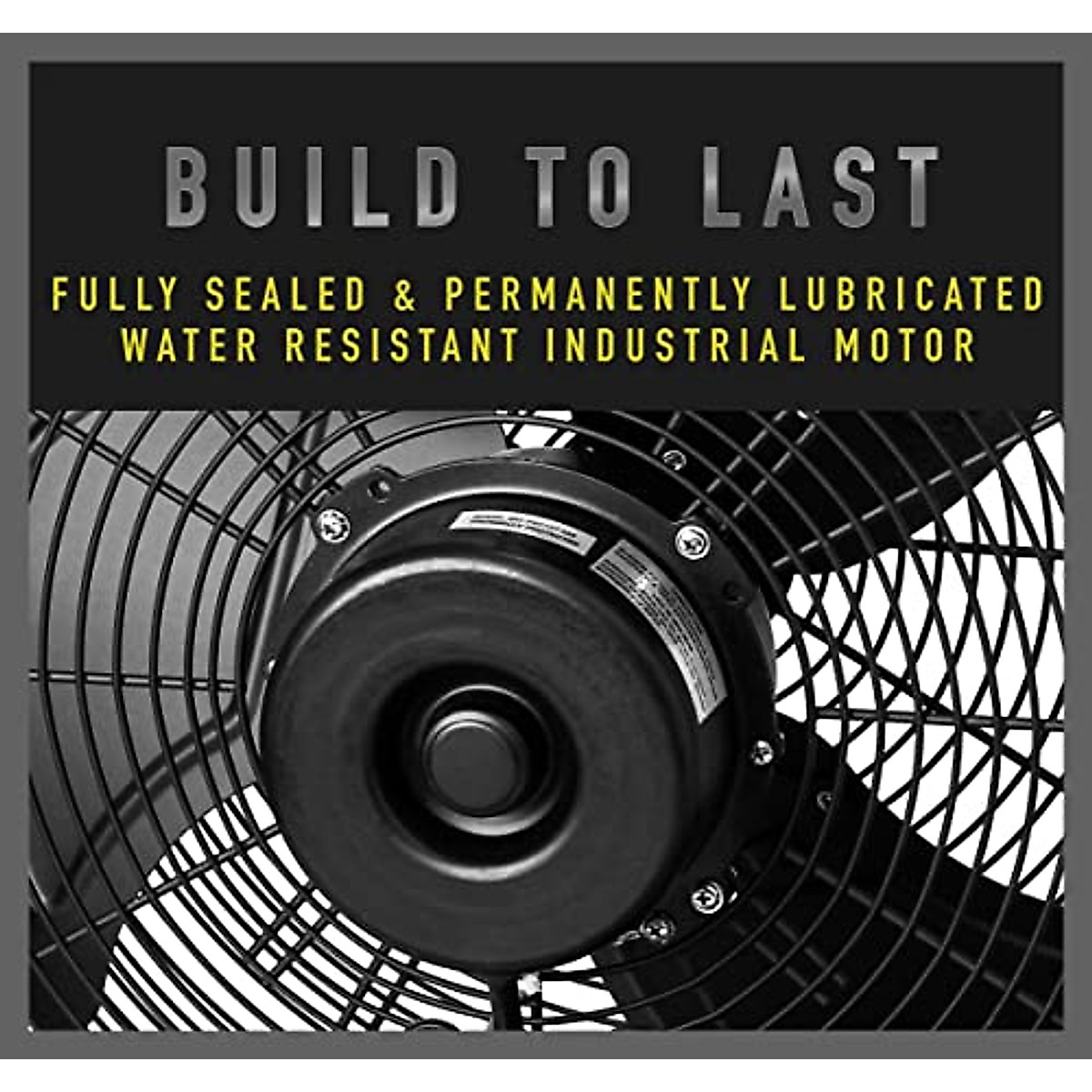 iLiving 18" Wall Mounted Variable Speed Indoor/Outdoor Weatherproof Fan, Industrial grade for Patio, Greenhouse, Garage, Workshop, and Loading Dock, 6360 CFM, Black