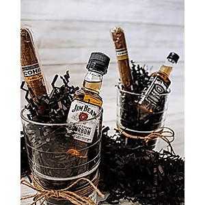 MagicWater Supply Crinkle Cut Paper Shred Filler (4 oz) for Gift Wrapping & Basket Filling - Black