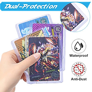 ANWEEGO 50 Pcs Top Loaders Card Sleeves for Trading Card,Trading Card Penny Sleeves, Clear Thick Plastic Top Loaders Card Sleeves for Baseball Card, Sports Cards, Trading Card
