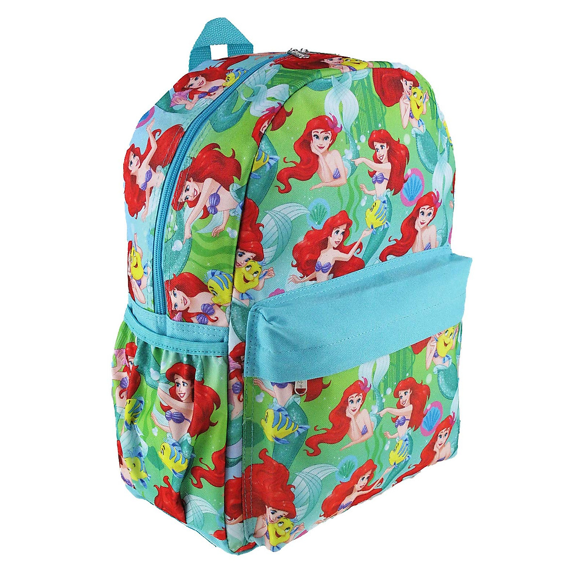Disney's The Little Mermaid 16 inch All Over Print Deluxe Backpack With Laptop Compartment