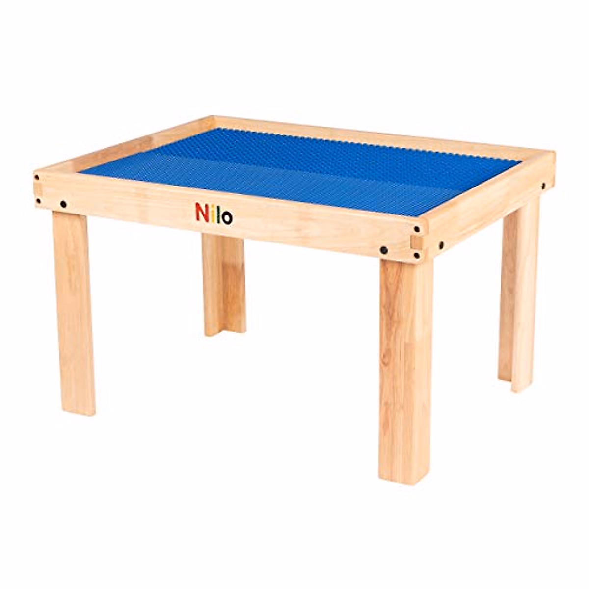 NILO Kids Activity Table Set with 2 Compatible with/Replacement for Detachable Double-Sided Baseplates/Boards/Mats Lego Duplo (N34 Play Table Without Holes, 24x32x20 and 2X Blue Base Plates 12x32)
