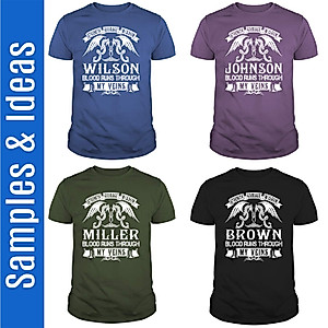 Custom Name Shirts, Last Name Shirts Personalized- Blood Family Shirts Black