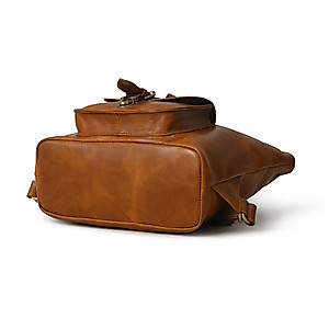 ADYAN Leather Backpack Bag for Men and Women Multi-functional Elegant Daypack Soft Leather Travel Shoulder Bag Office, Shopping, Trip