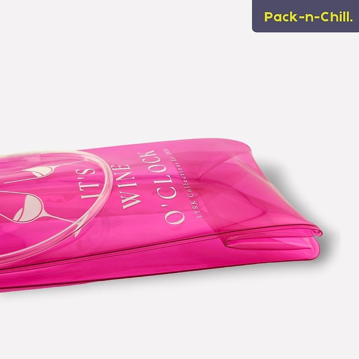 Wine Chiller (Pink), Portable Ice Wine Bag with Handles, Collapsible, Cools Wine Champagne Beers Ice Drinks in Minutes Anywhere You Go, Wine Gift Bag