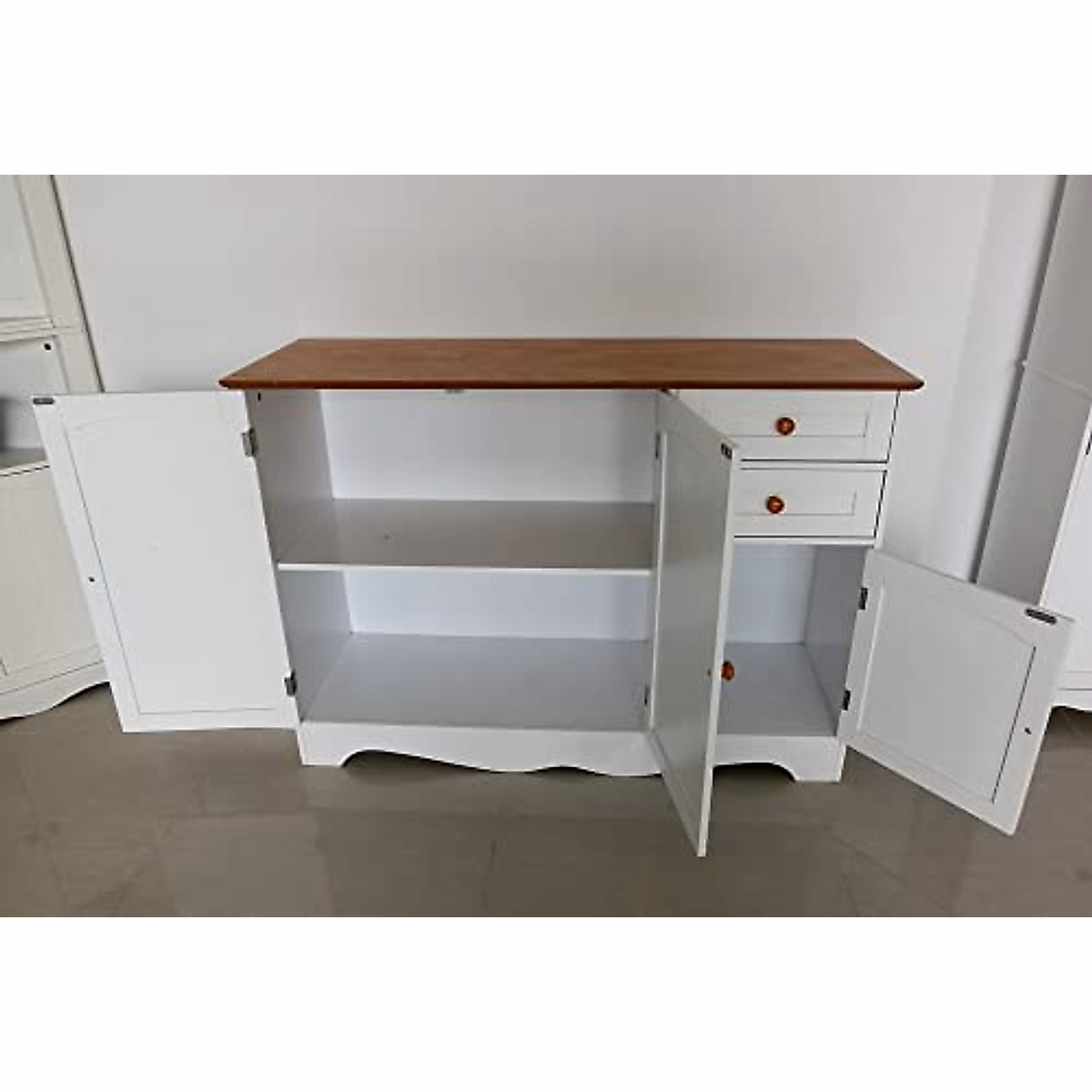 Homecharm-Intl 43.3x15.8x30.7-Inch Storage Cabinet,White(HC-001)