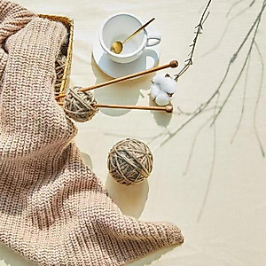 2 Pcs Bamboo Knitting Needles Set Straight Single Pointed Knitting Needle Length 14 Inch Knitting Supplies Knitting Needles for Beginners Handmade (8 mm)