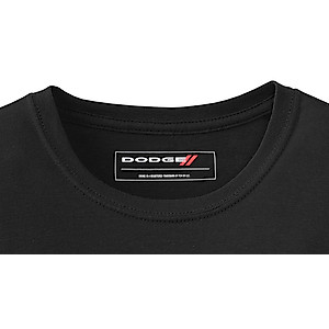 JH Design Men's Dodge Challenger T-Shirt Short Sleeve Crew Neck Shirt (Small, Black)