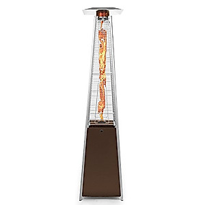 Thermo Tiki Outdoor Propane Patio Heater - Commercial LP Gas Porch & Deck Heater - Mocha