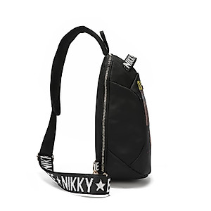 DESTINY BY NICOLE LEE Sling Backpack Adjustable Strap Eco Leather Crossbody Bag Daypack with Built-in USB Cable for Women Girls NK12251CT OYL