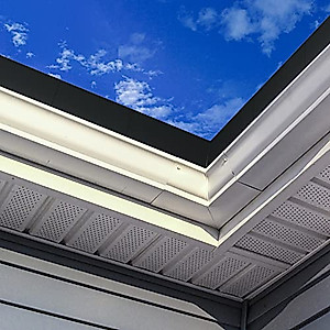 BJADE'S Gutter Valley Splash Guard,4 Pcs Aluminum Roof Valley Splash Shield Gutter Guard.for Straight,Flat Roofs,Corner,10 inch Each,Black