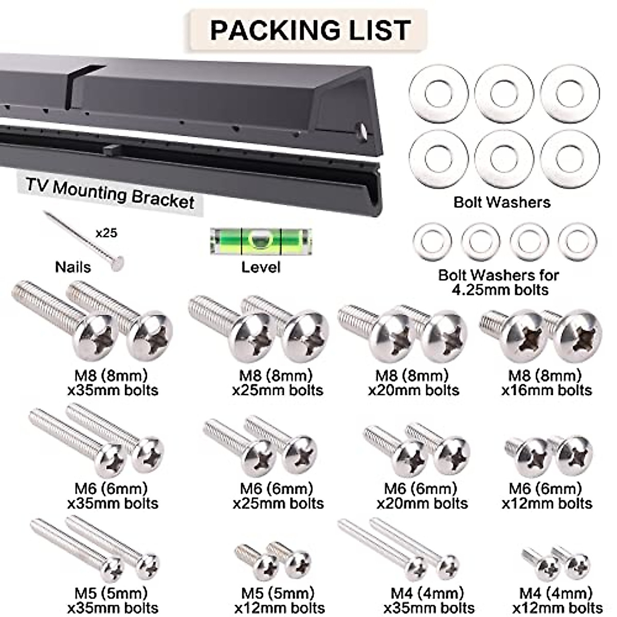 No Stud TV Wall Mount for 12-55 Inch TVs, No Drill Studless TV Drywall Mount with Max VESA 400x400mm Weight up to 100 lbs, Easy Install with All Hardware Included