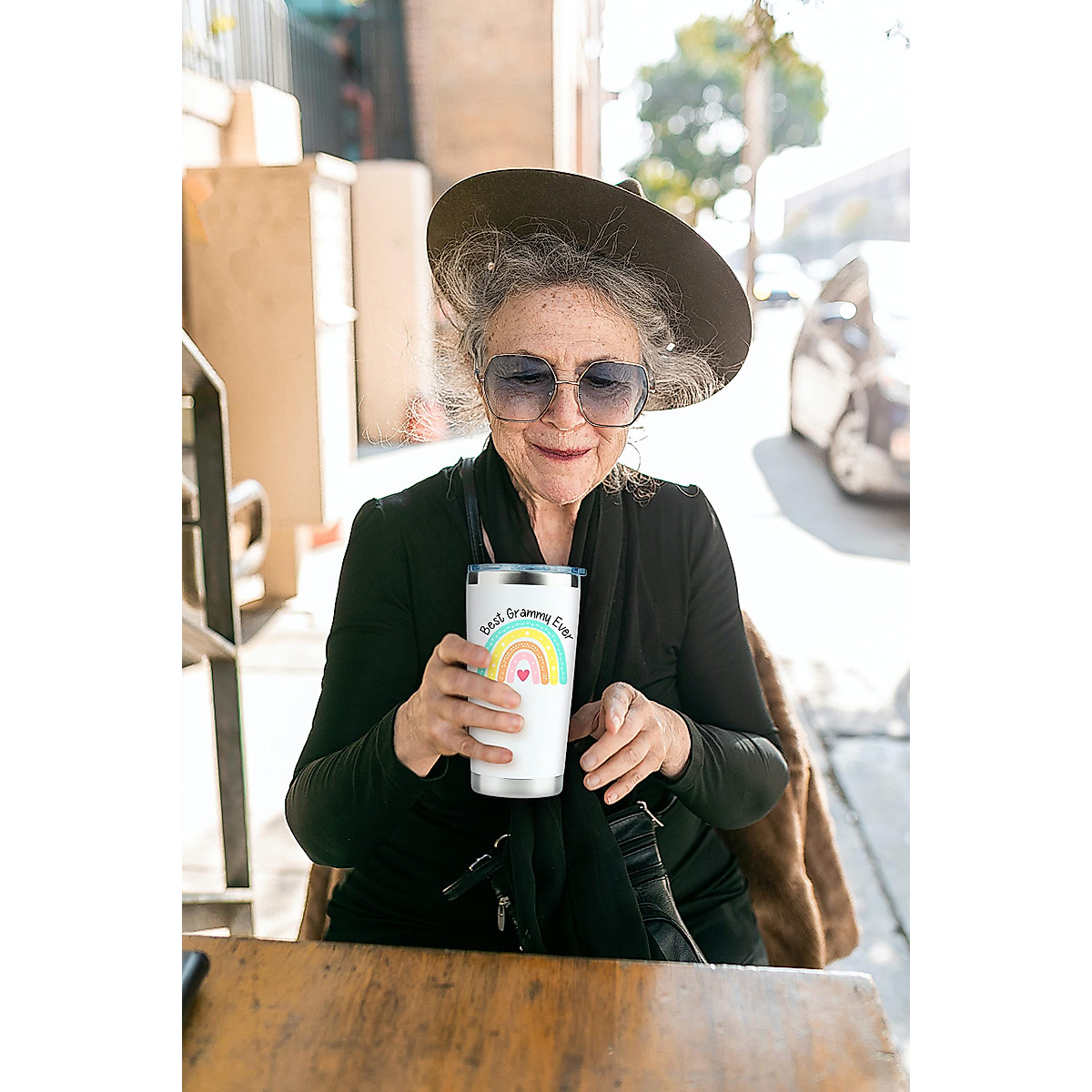 KLUBI Grammy Gifts Tumbler Mug - Best Grammy Ever 20oz Tumbler Mug With Straw - Present Idea for Great Grandma, Grandmother, Cute Birthday, from Grandchildren, Granddaughter, Happy Grammy, Bday