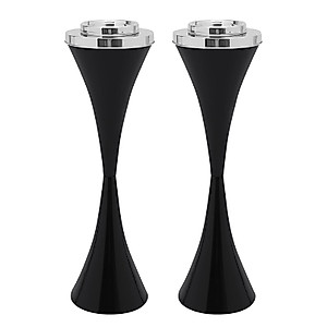 2 Pcs Floor Standing Outdoor Ashtray Modern Windproof Ashtray with Lid Large & Tall Outside Ashtrays Cigar Container Ash Tray for Outside Patio Home Office Indoor, Black