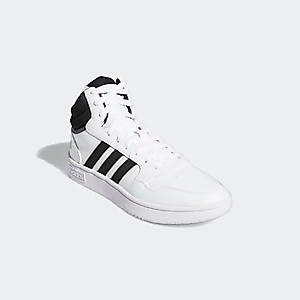 adidas Adult Hoops 3.0 Mid Core Black/Core Black/White 13