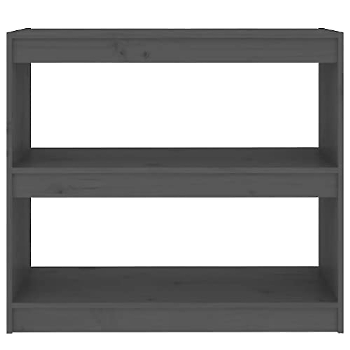 vidaXL Book Cabinet/Room Divider Gray 31.5"x11.8"x28.1" Solid Wood Pine