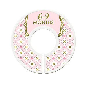 Modish Labels Baby Nursery Closet Dividers, Closet Organizers, Nursery Decor, Baby Girl, Pink, Gold, Confetti, Floral, Flowers