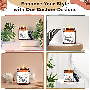 Happy Birthday Candles, Happy Birthday Gifts for Women Friendship, Unique Best Friend Happy Birthday Candles Gifts for Women Mom, Soy Wax Non Toxic Candle and Aromatherapy Candles, Valentines Day