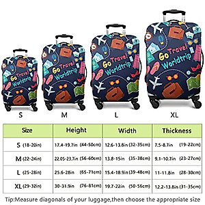 Luggage Cover Approved Go Travel Suitcase Protector Elastic Washable Baggage Covers for 18-20 inch Luggage(S)