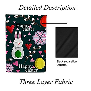 My Little Nest Seasonal Garden Flag Happy Easter Bunny Eggs Double Sided Vertical Garden Flags for Home Yard Holiday Flag Outdoor Decoration Farmhouse Banner 12"x18"