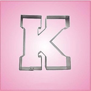 Varsity Letter K Cookie Cutter 4.25 Inch (Metal) aluminum