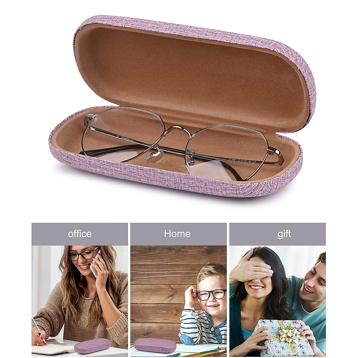RayLove Hard Shell Eyeglasses Case, 3 Pack Unisex Protective Case for Glasses