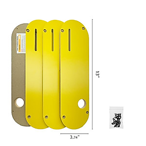 Rolkely Zero Clearance Inserts Compatible with DeWalt DWE7485 with Riving Knife Slot, Precise Cuts with No Tear-out and Helps Improve Dust Flow, Includes Off-set Screws, Easy Height Adjustment, 4-pack