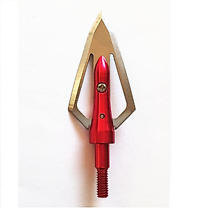 Fay Outdoor Sport Hunting Broadheads Flying Like Tips, 12PK Archery Arrow Heads 100 Grain Screw-in Compatible with Crossbow Bolts and Compound Recurve Bow (Red)