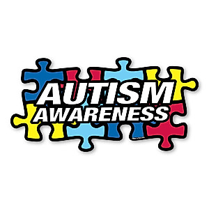 Autism Awareness Puzzle Piece Magnet by Magnet America is 4" x 8" Made for Vehicles and Refrigerators