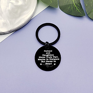 Funny Father Daughter Jewelry Keychain Dad Keychain Gift from Daughter Long Distance Relationship Gift Birthday Gift Going Away Gift Family Jewelry Keychain Christmas Graduation Gift