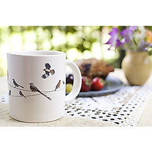 Birds on a Wire Heat Changing Mug - Add Coffee and Colorful Birds Appear