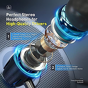 Wired Earbuds 5 Pack, Earbuds Headphones with Microphone, Earphones with Heavy Bass Stereo Noise Blocking, Compatible with iPhone and Android Devices, iPad, MP3, Fits All 3.5mm Interface Devices