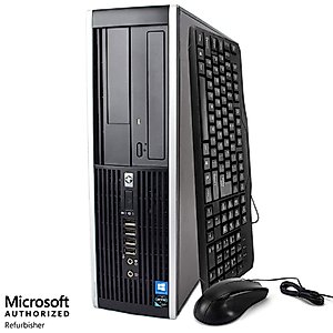 HP Professional Desktop Computer PC - Intel Quad Core i5 3.2-GHz, 8GB RAM, 240GB Solid State Drive, DVD, WiFi, Keyboard, Mouse, Windows 10 Professional (Renewed)