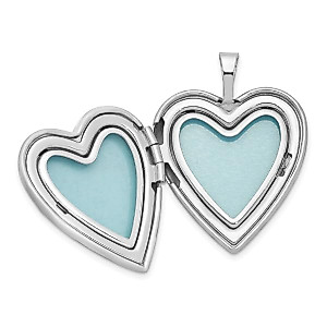 IceCarats 925 Sterling Silver Butterflies Heart Love Personalized Photo Locket Chain Necklace