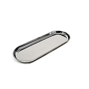 JapanBargain 3080, Japanese Stainless Steel Tray Spices Tray Condiment Tray Camping Food Prep Plate Kid Lunch Dinner Plate Small Baking Sheet Tray Made in Japan, 9.5 x 3.5 inches