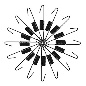 yaaqoo Couch Sofa Bed Spring Balance Hookss (16pcs) Repair Extension Springs Clips Replacement Parts