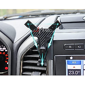 JHO Car Phone Holder Air Vent Mount with One Button Release Clamp, Rotatable Phone Mount Compatible for Ford F150 Raptor 2015-2020 2019 18 17 16 Accessories