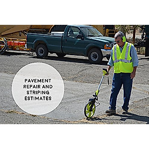 Calculated Industries #6575 DigiRoller Plus III 12.5 Inch Estimators Electronic Distance Measuring Wheel with Large Backlit Digital Display; Measure in Feet, Inches, Meters, Yards; FREE Carrying Pack