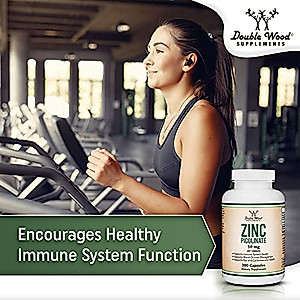 Zinc Picolinate 50mg, 300 Capsules (Immune Support) Non-GMO, Gluten Free (300 Day Supply) by Double Wood Supplements