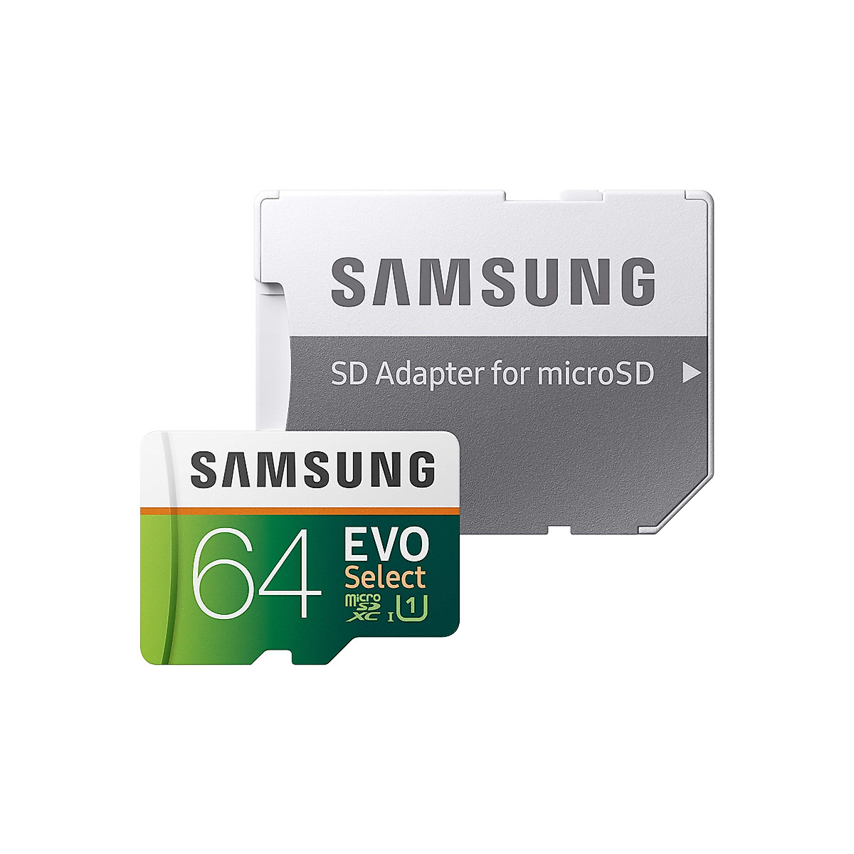 SAMSUNG EVO Select 64GB microSDXC UHS-I U1 100MB/s Full HD & 4K UHD Memory Card with Adapter (MB-ME64HA)