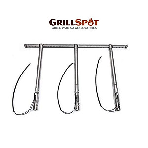 GrillSpot Blue Ember BBQ 3 Burner Tube, Electrodes & Carryover Tube Kit, Stainless Steel - Exact Fit Barbecue Grill Parts