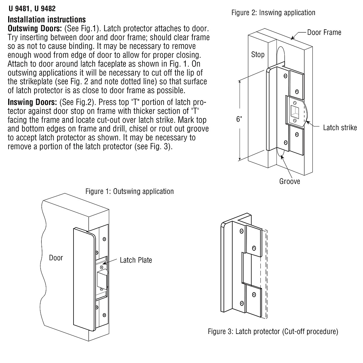Prime-Line U 9482 Gold Anodized Latch Bolt Guard Plate (Single Pack)