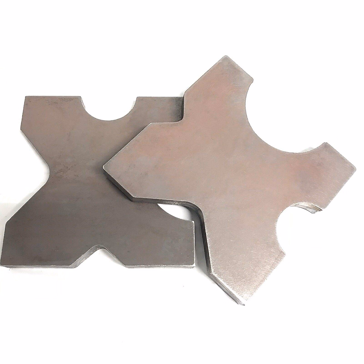 20 TON STEEL SHOP PRESS BED PLATES, H-Frame Arbor 4 notch 1"X 5"X 5" Set