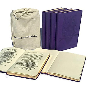 Dream To Awaken Owl Grimoire Journal | Blank Book of Shadows Journal | Witch Planner | Gift for Wiccan, Pagan, Mystic, Alchemist, Dreamer, Goddess | Vegan Leather Spell Book Blank | Hardcover | 5 3/4" x 8 1/2"