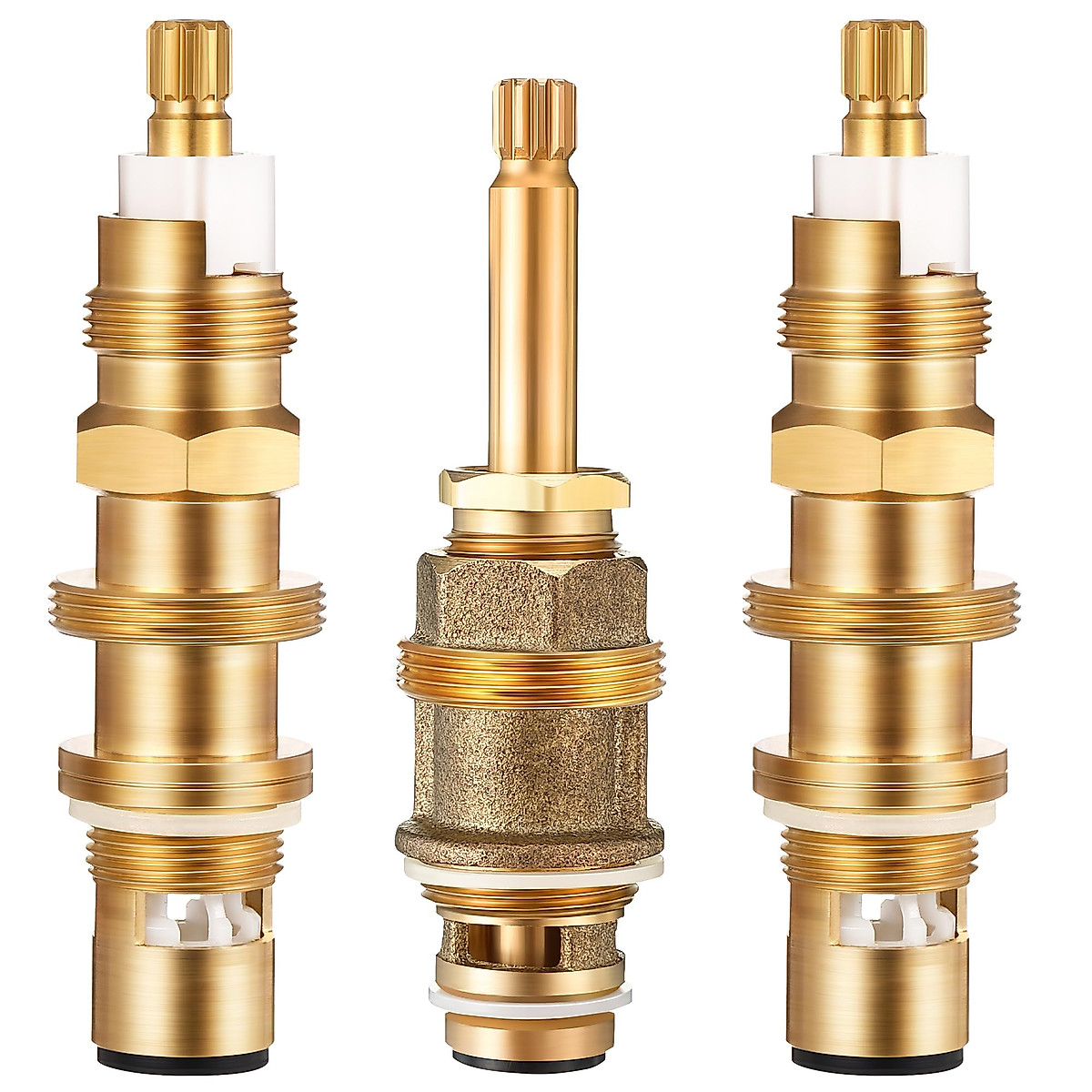 Dreyoo Ceramic Disc Cartridge Replacement for 910-030, Diverter Stem Replacement for 910-022, Shower Valve Faucet Cartridge Compatible with Price/Pfister, Hot Cold Diverter, Brass Construction