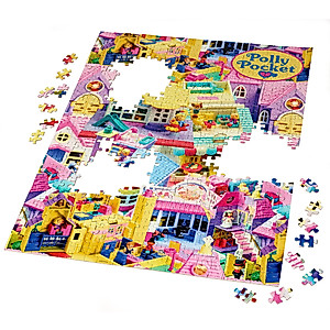 Mattel Games Polly Pocket Mattel Jigsaw Puzzle with 500 Interlocking Pieces & Mini-Poster, Image of 10+ Playsets with Dolls, For Collectors & Kids Ages 8 Years Old & Up