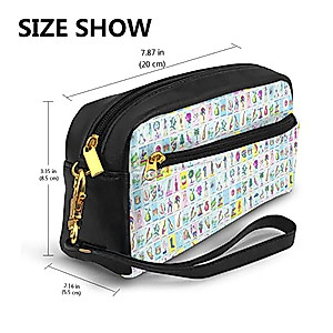 LMSSHISANN Loteria Large Capacity Pencil Case PU Leather Functional Stationery Bags