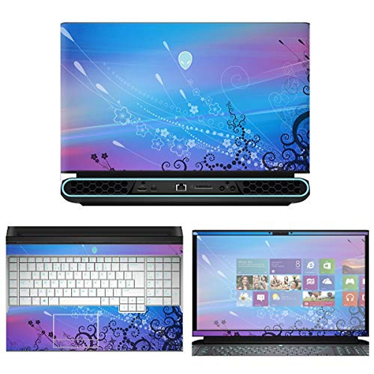 Decalrus - Protective Decal Skin Sticker for 2019 Alienware Area-51m AWAR51M (17.3" Screen) case Cover wrap ALarea51m_17-140