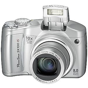 Canon PowerShot SX100IS 8MP Digital Camera with 10x Optical Image Stabilized Zoom (Silver)