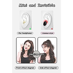 SZHTFX Invisible Earbuds Small Mini Hidden Earbuds for Work, Sleep, Music (Nude)