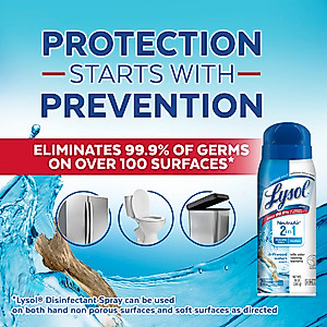 Lysol Neutraair Disinfectant Spray, 2 In 1: Eliminates Odors and Disinfects, Air Freshener & Disinfecting Spray, Driftwood Waters, 10 Fl Oz.
